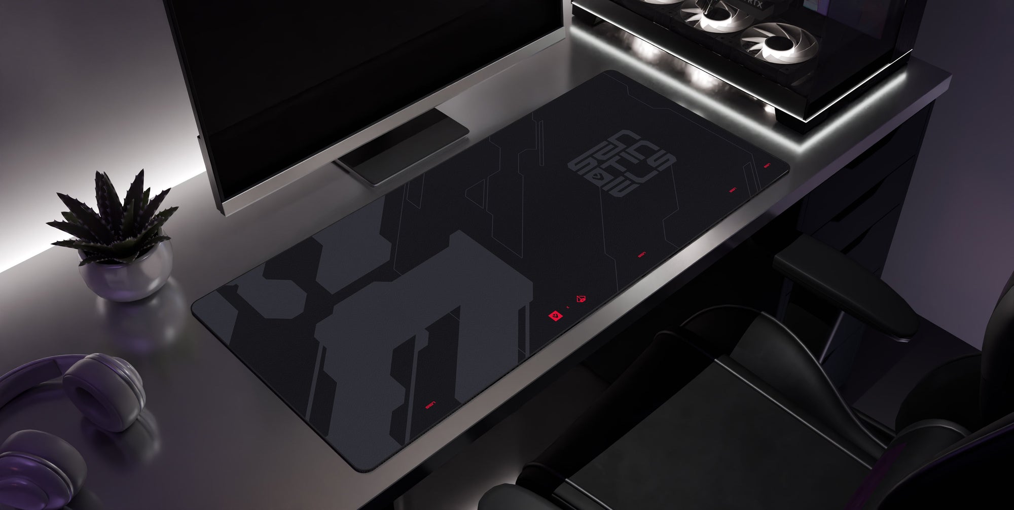 SEN Dark Desk Mat